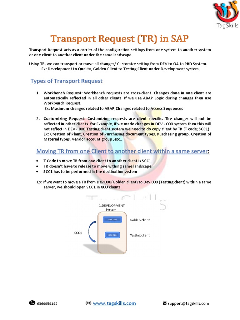 Types of Transport Request: 2. Customizing | PDF
