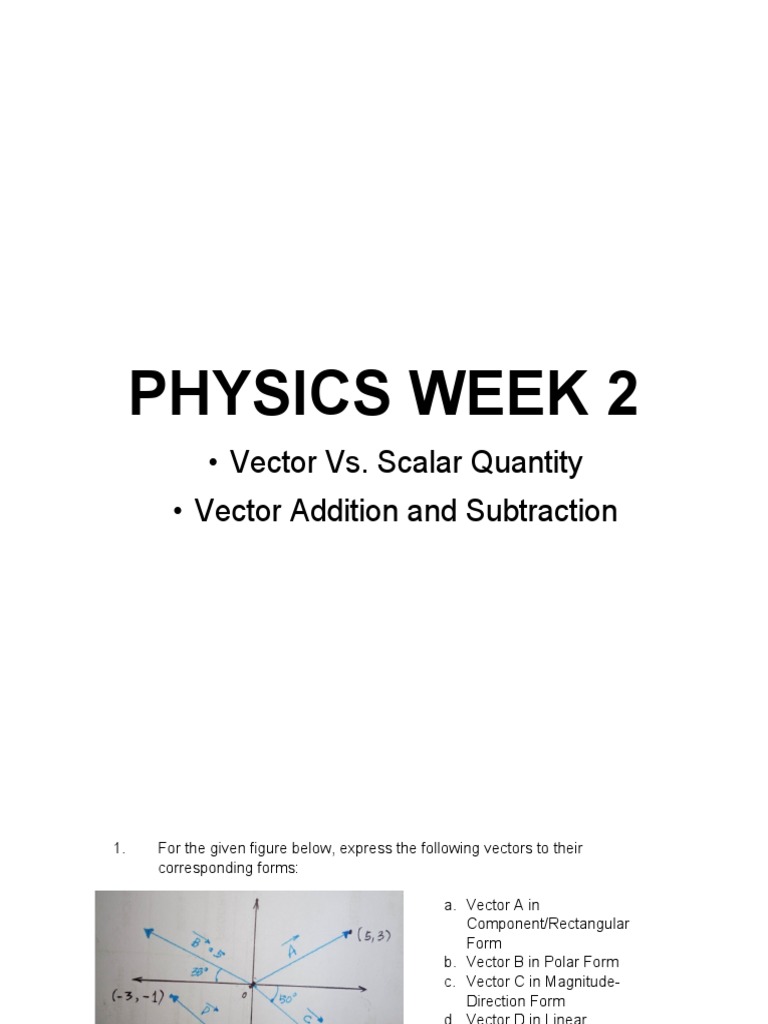Physics Week 2 | PDF