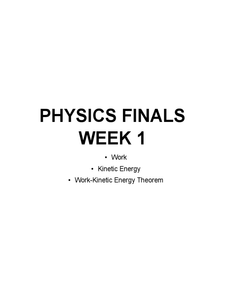 Physics Finals Week-1 | PDF | Science & Mathematics