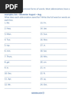 Abbreviations for Days of the Week | PDF | Career & Growth | Language ...