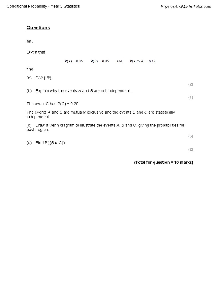 Conditional Probability | PDF