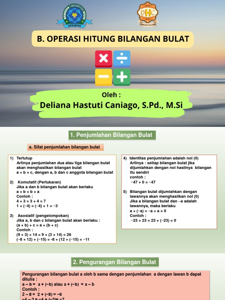 Operasi Hitung Bilangan Bulat | PDF