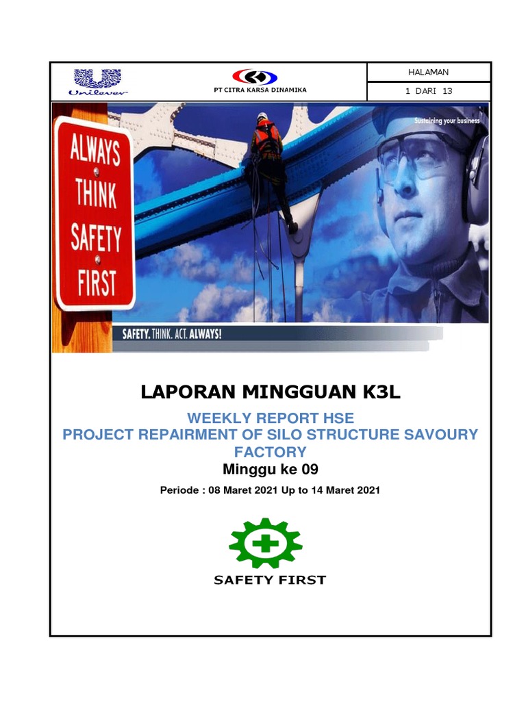 Weekly 09 Report HSE PROJECT REPAIRMENT OF SILO STRUCTURE SAVOURY ...