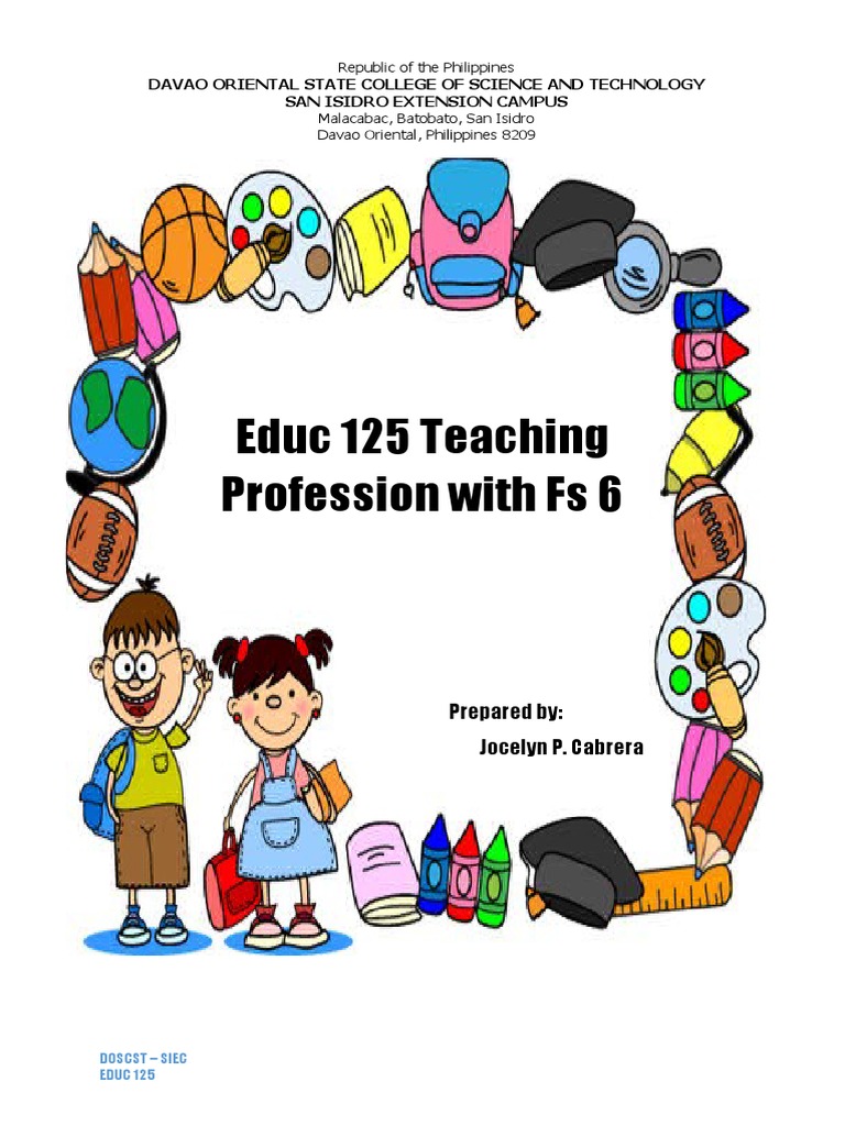 Educ 111 Module | PDF | Teachers | Pedagogy