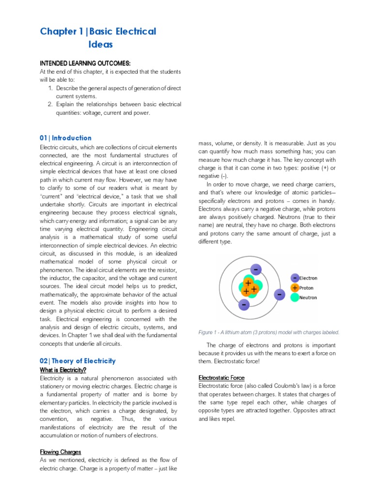 Module 1 Basic Electrical Ideas and Units | PDF | Electric Charge ... Module 1 Basic Electrical Ideas and Units | PDF | Electric Charge ...