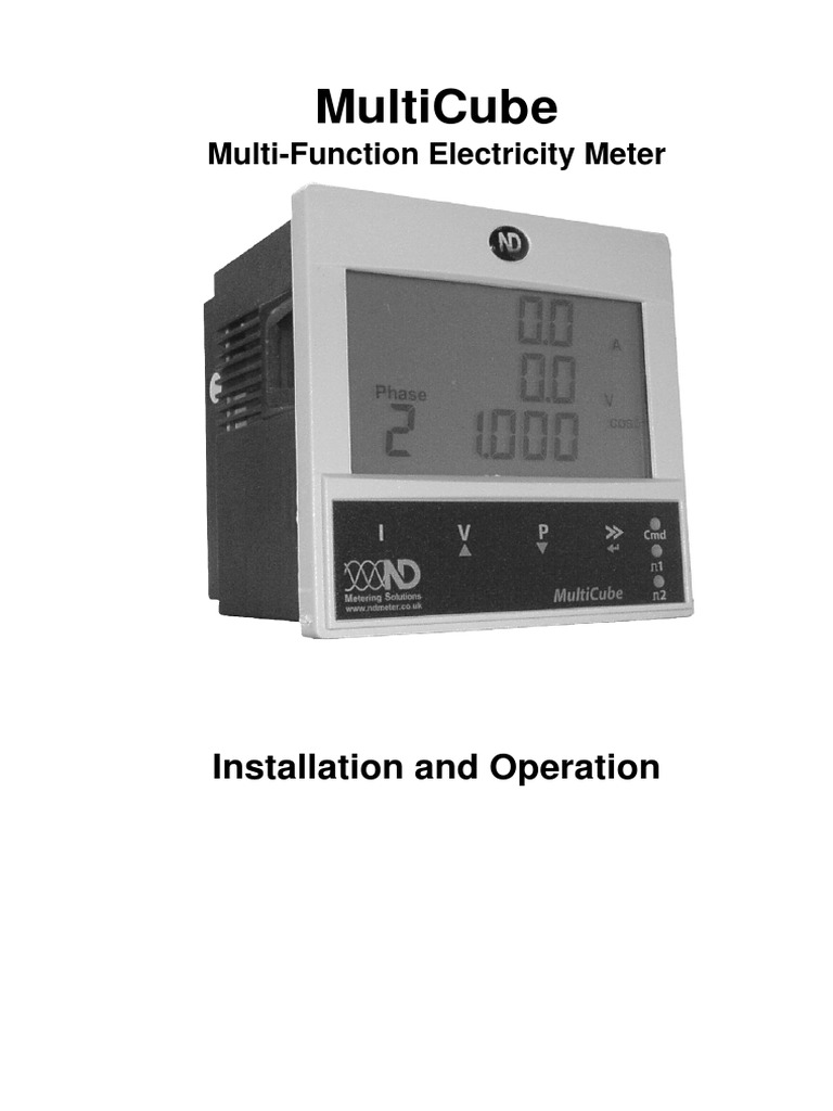 Northern MultiCube 400 Ammeter - Manual | PDF | Physical Quantities | Electrical Engineering