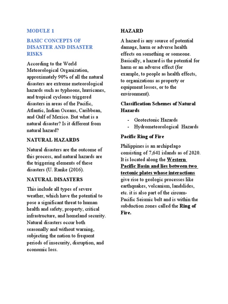 Module 1 DRRR | PDF | Volcano | Lava