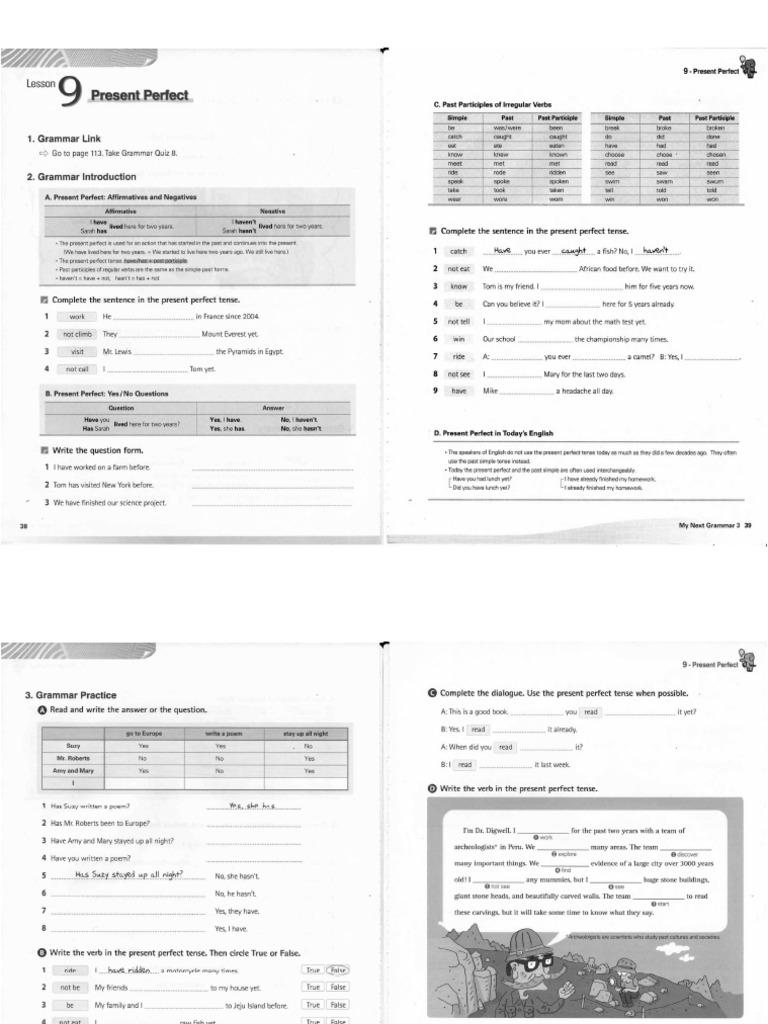 MNG3 U9 Present Perfect | PDF
