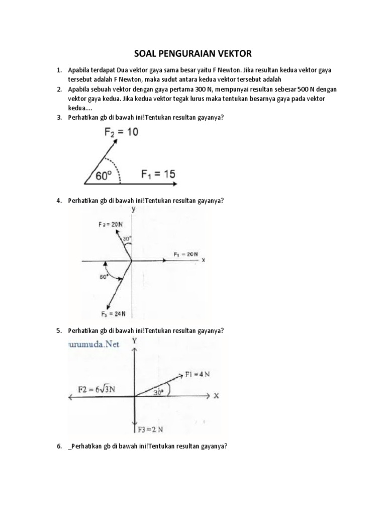Soal Penguraian Vektor | PDF