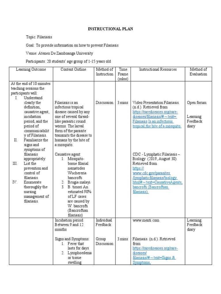 Nstructional Plan | PDF