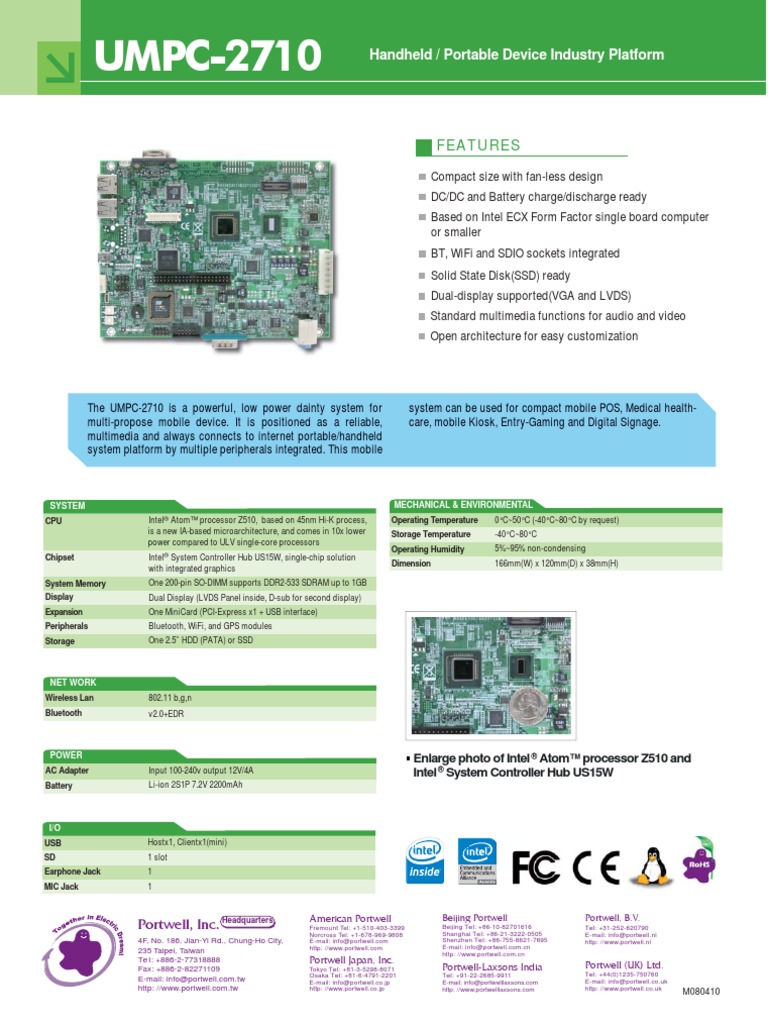 Umpc 2710 | PDF | Solid State Drive | Information And Communications Technology