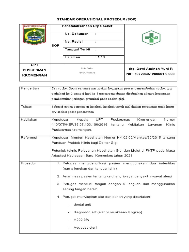 12 Penatalaksanaan Dry Soket | PDF