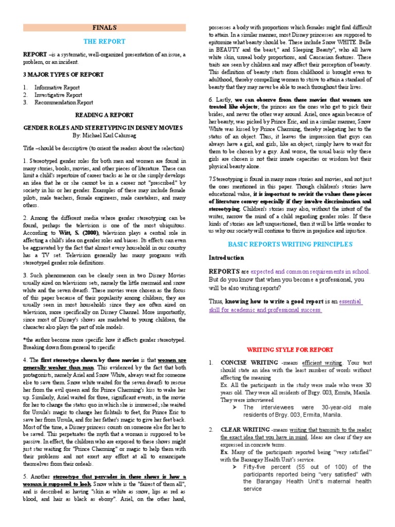 Eapp Finals | PDF | Stereotypes | Gender