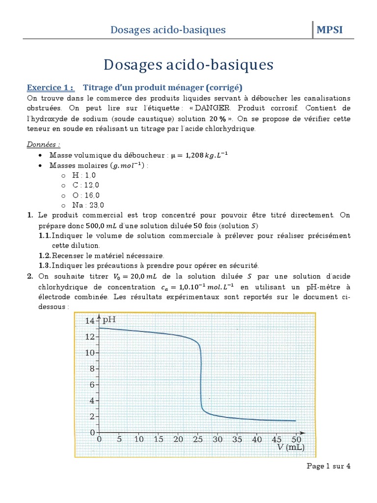 Dosage Acido Basique | PDF