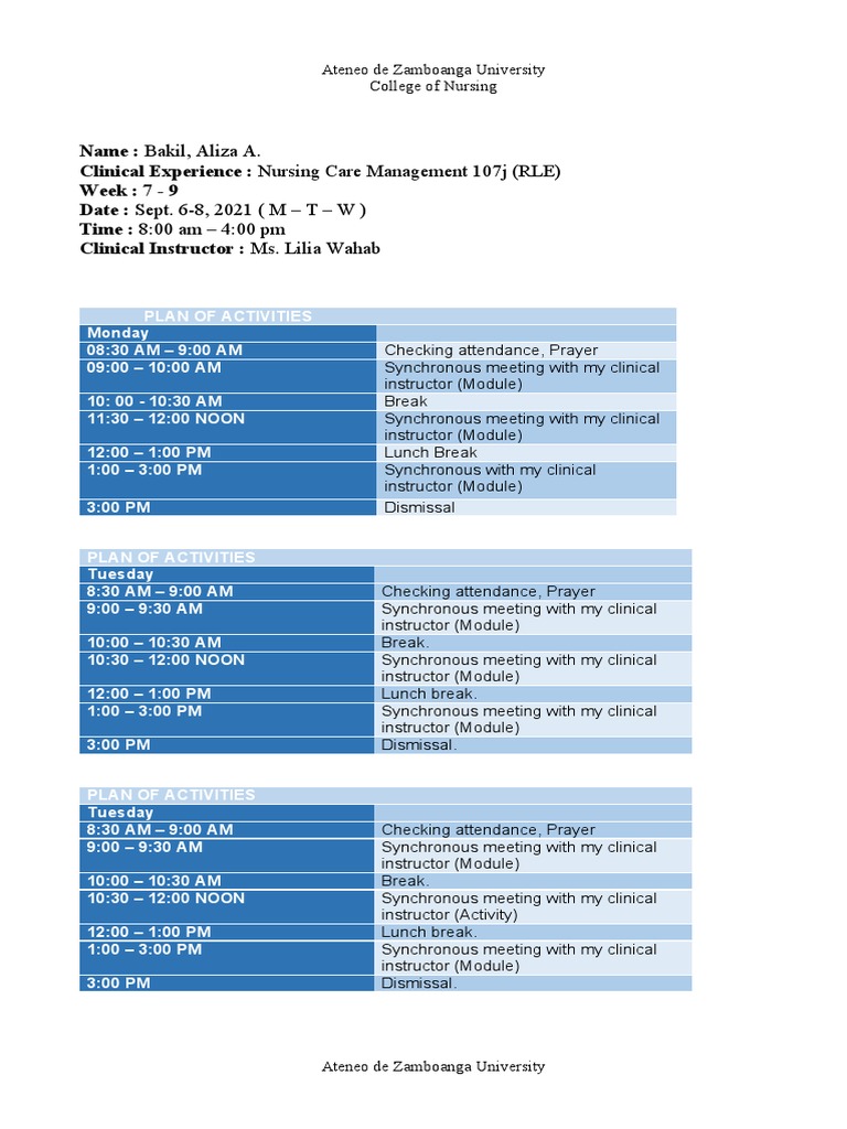 RLE Objectives | PDF | Nursing | Health Care