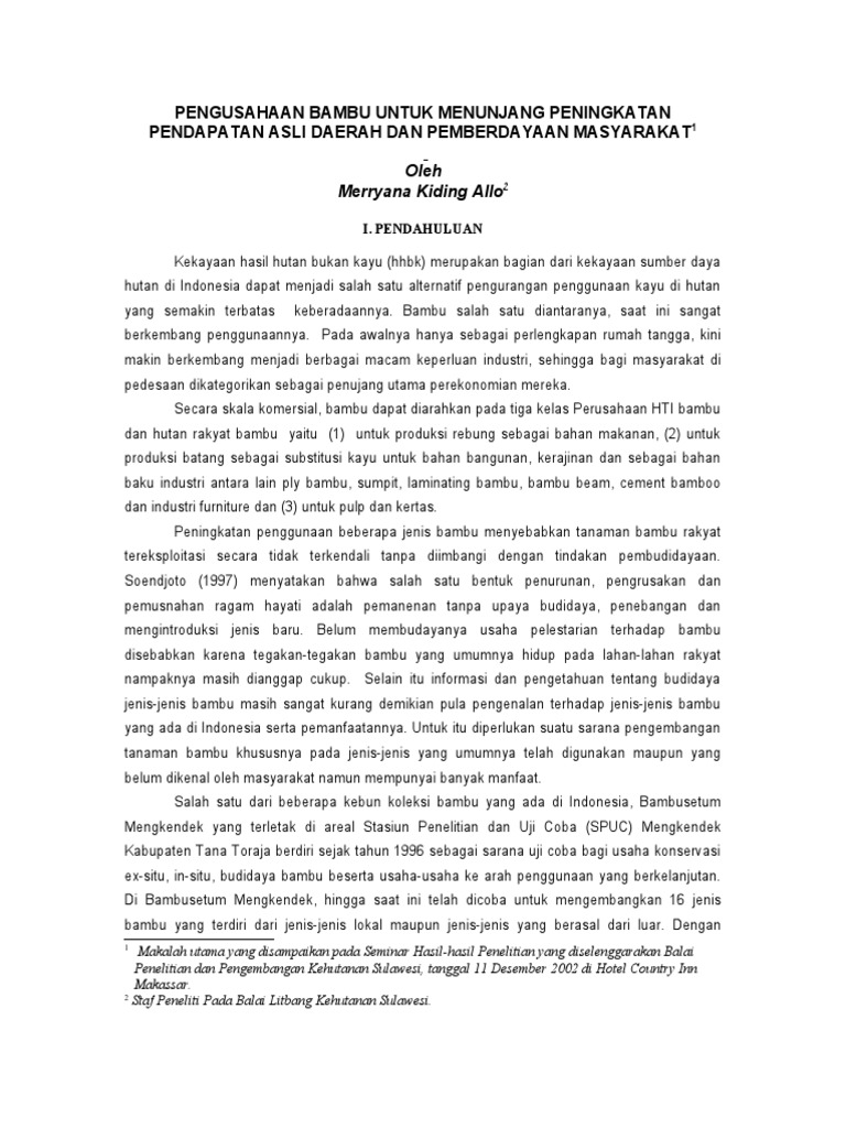 Makalah Bambu | PDF