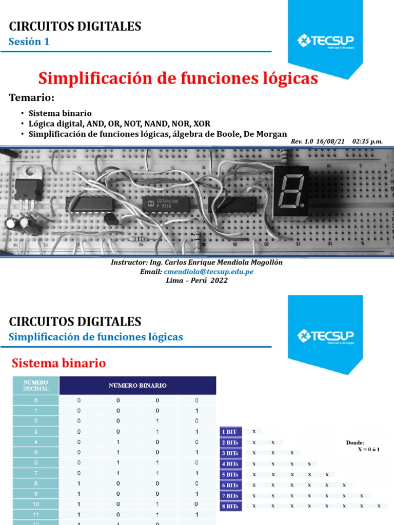 S1 Simplificación de Funciones Lógicas | PDF | Puerta lógica ...