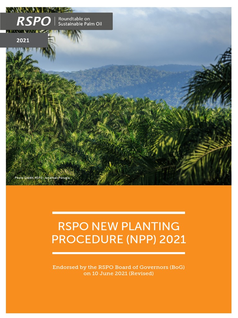 RSPO New Planting Procedure (2021) ENG | PDF | Computers