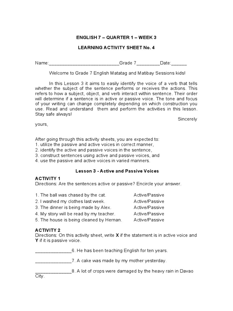 English 7 - Quarter 1 - Week 3.las4 | PDF