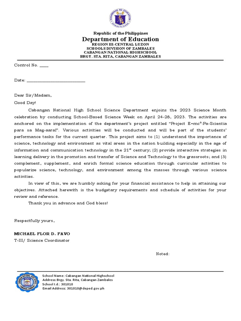 Solicitation Letter | PDF