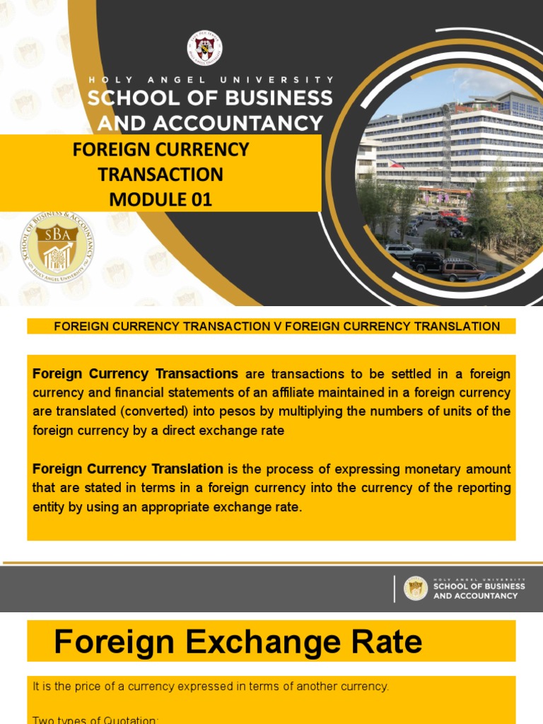 Foreign Currency Transactions | PDF | Exchange Rate | Foreign Exchange ...