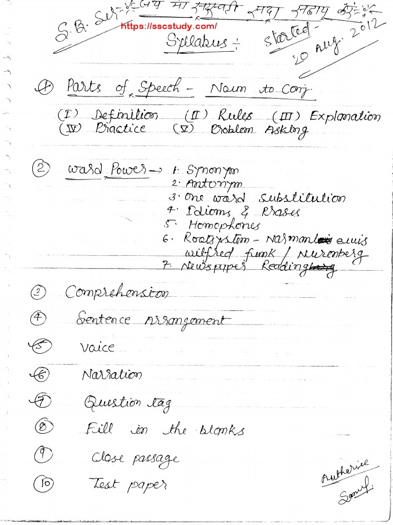 English Grammar Notes | PDF