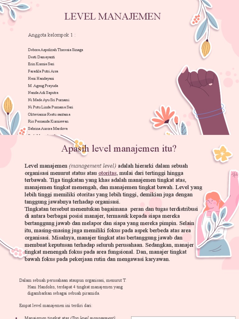 Empat Tingkatan Manajemen Perusahaan | PDF