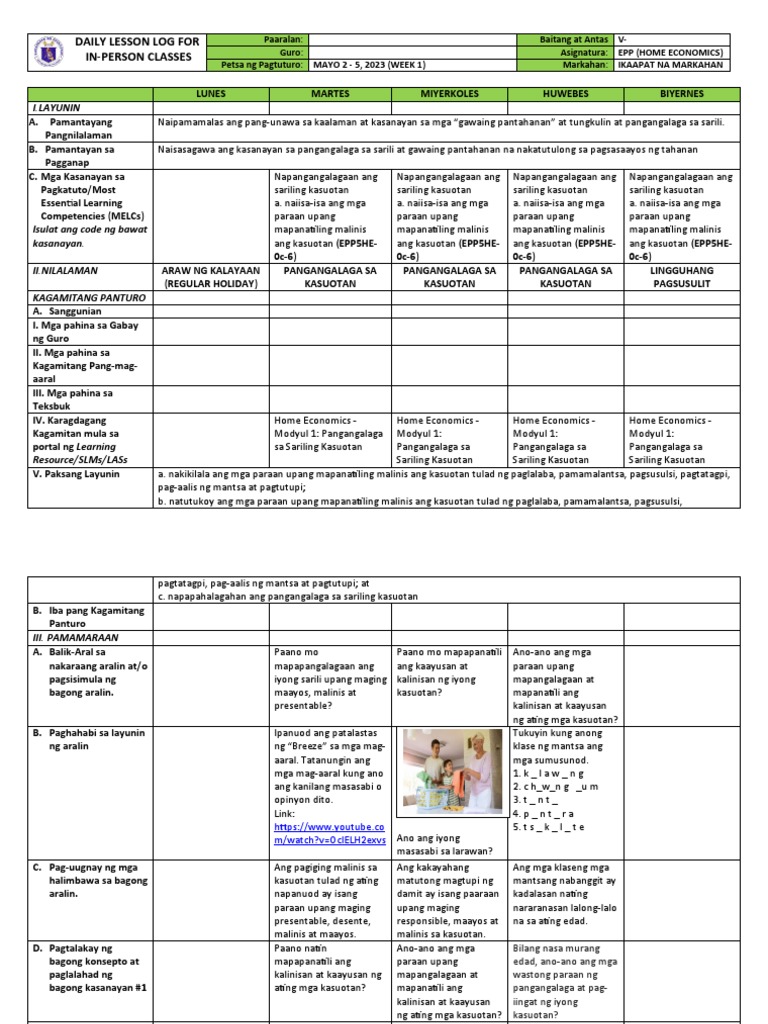 Epp He 4 Week 1 | PDF