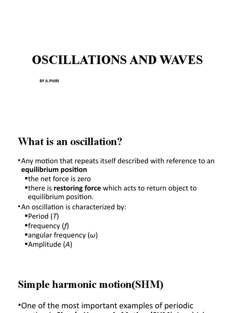 Oscillations | PDF | Oscillation | Force