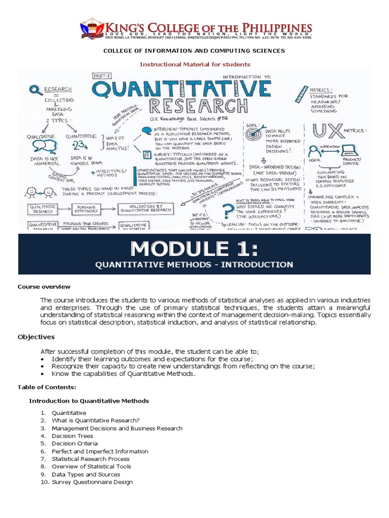 QM Module1 | PDF | Statistics | Sampling (Statistics)