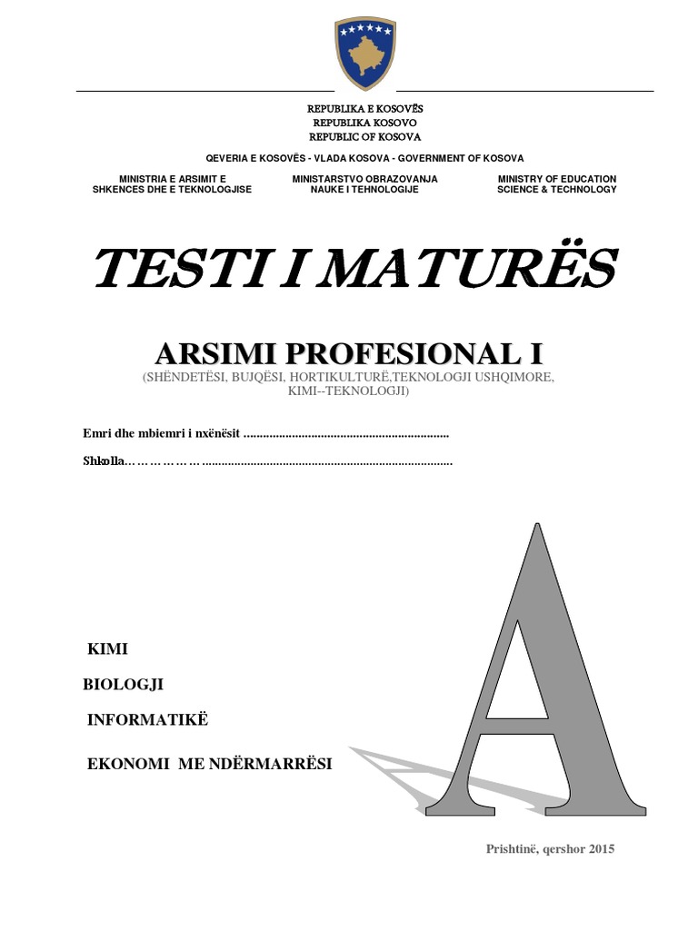 Arsimi Profesional I | PDF