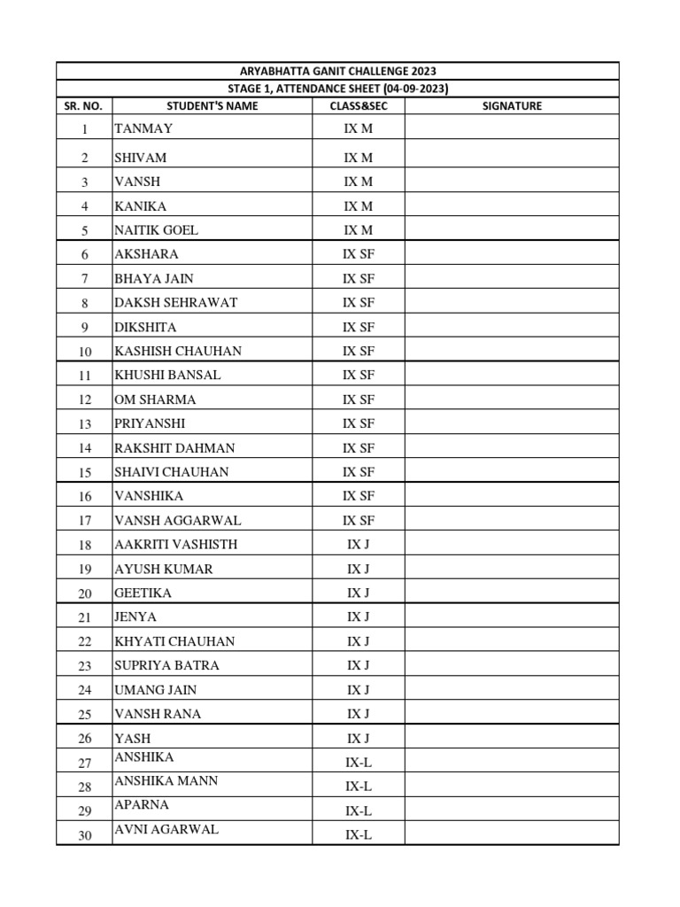 Aryabhatta Ganit Challenge 2023 Ix | PDF