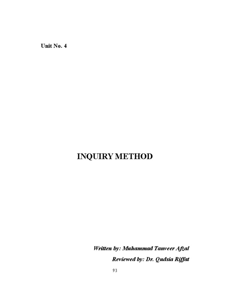 8601 Unit 4 | PDF | Methodology | Scientific Method