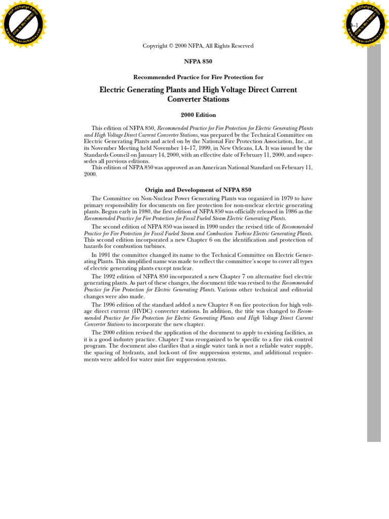 NFPA 850, 2000 Edition - 4 | PDF