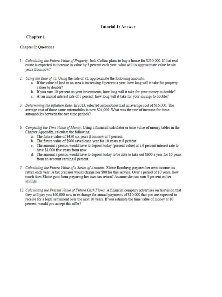 Chapter 1&2 Question | PDF