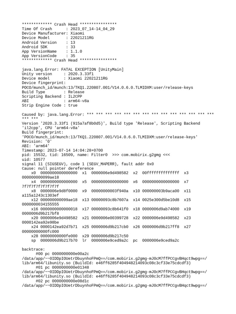 Mod Menu Crash 2023 07 14 14 04 29 Pdf Android Operating System Embedded Linux Distributions