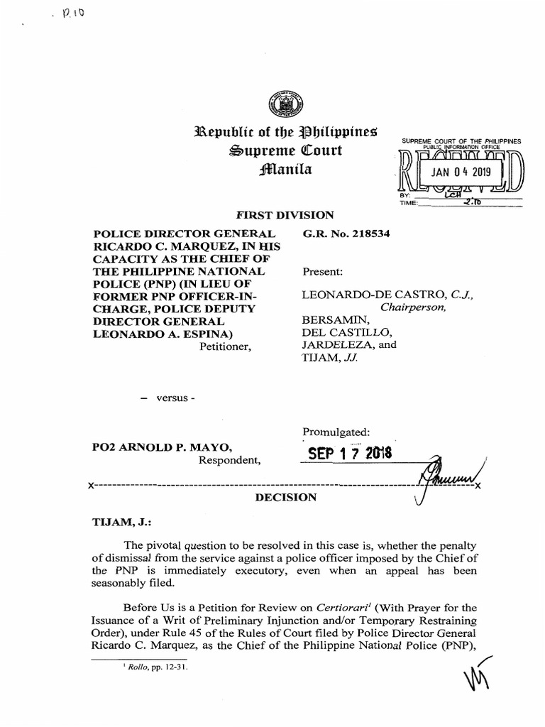 PNP Dismissal Appeal Case Analysis | PDF | Injunction | Judgment (Law)