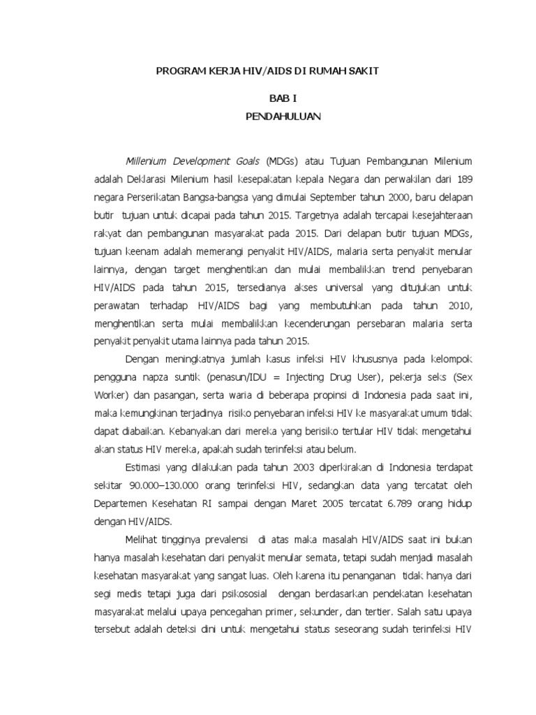 PROGRAM KERJA HIV Baru | PDF