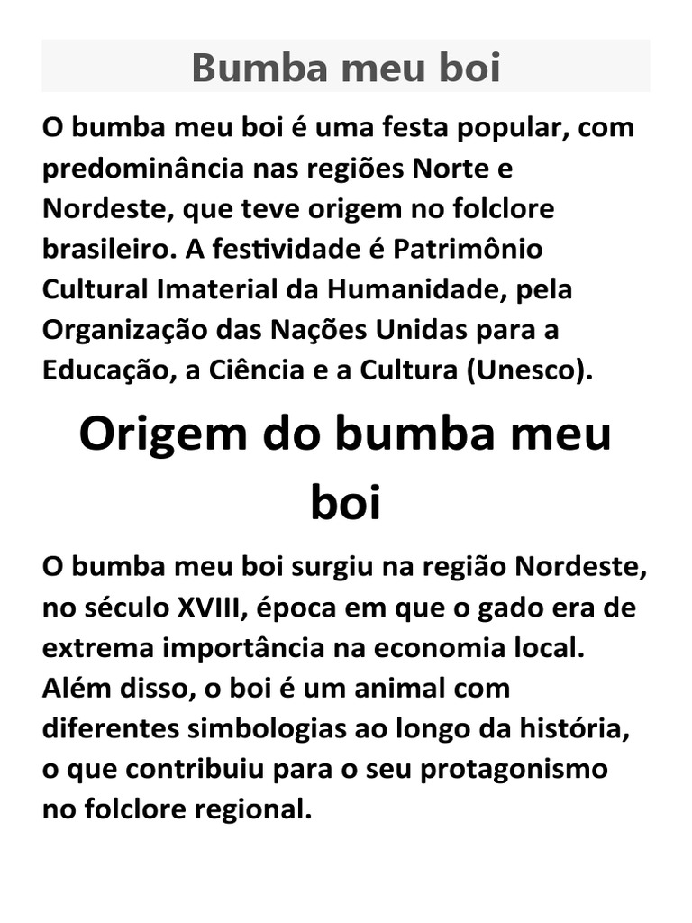 Bumba Meu Boi Uol | PDF | Brasil