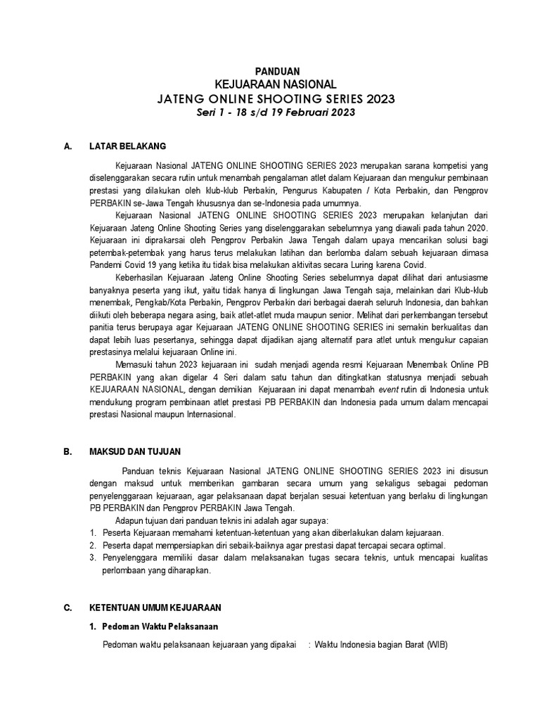 PANDUAN JOSS 2023 Seri 1 | PDF