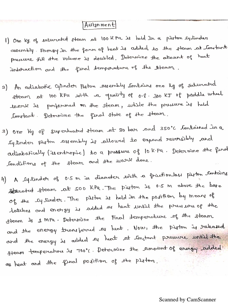 Thermodynamics Assignment 2 | PDF Thermodynamics Assignment 2 | PDF