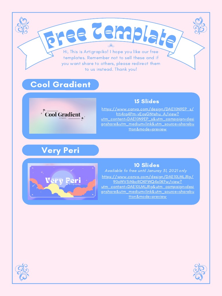Free Template Links | PDF