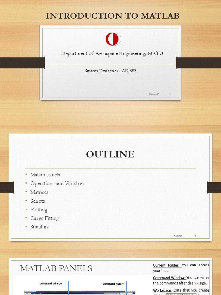 Matlab Tutorial Ae383 | PDF | Matrix (Mathematics) | Eigenvalues And ...