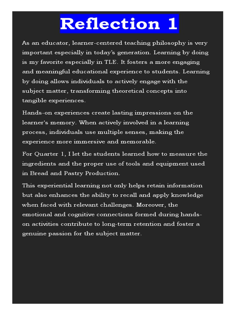 Reflection Tle | PDF