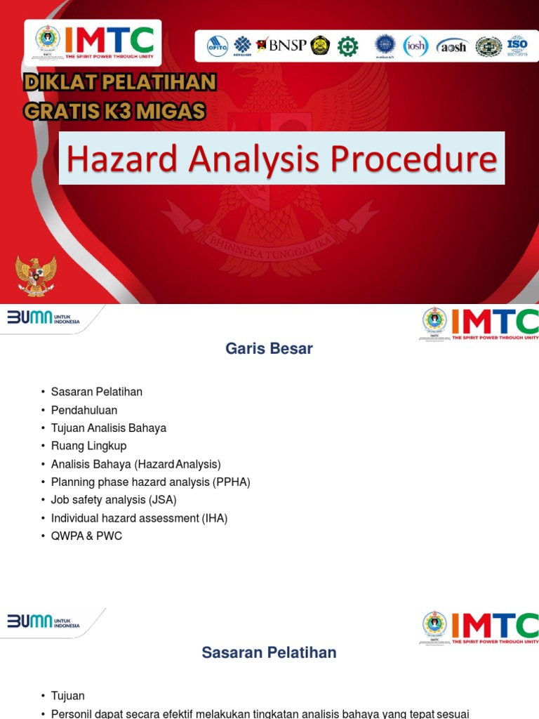 Session 1. Hazard Analysis Procedure by IMTC | PDF