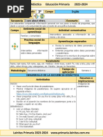 Planeación de Inglés para Preescolar | PDF