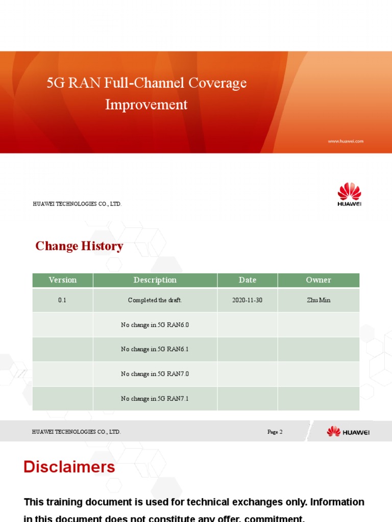 5G RAN Full-Channel Coverage Guide | PDF | Transmission Control ...
