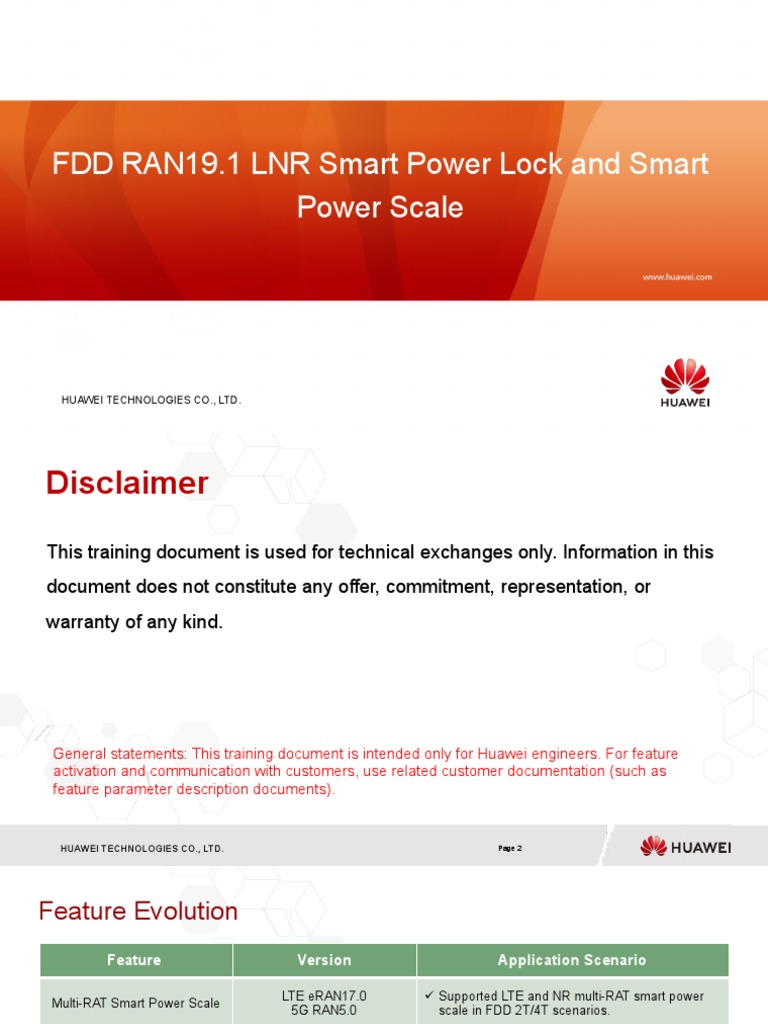 FDD RAN19.1 LNR Smart Power Lock and Smart Power Scale (Global ...