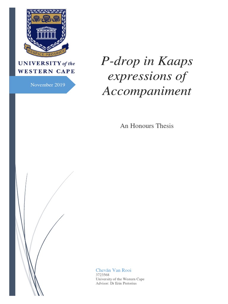 P Drop in Kaaps Expressions of Accompani | PDF