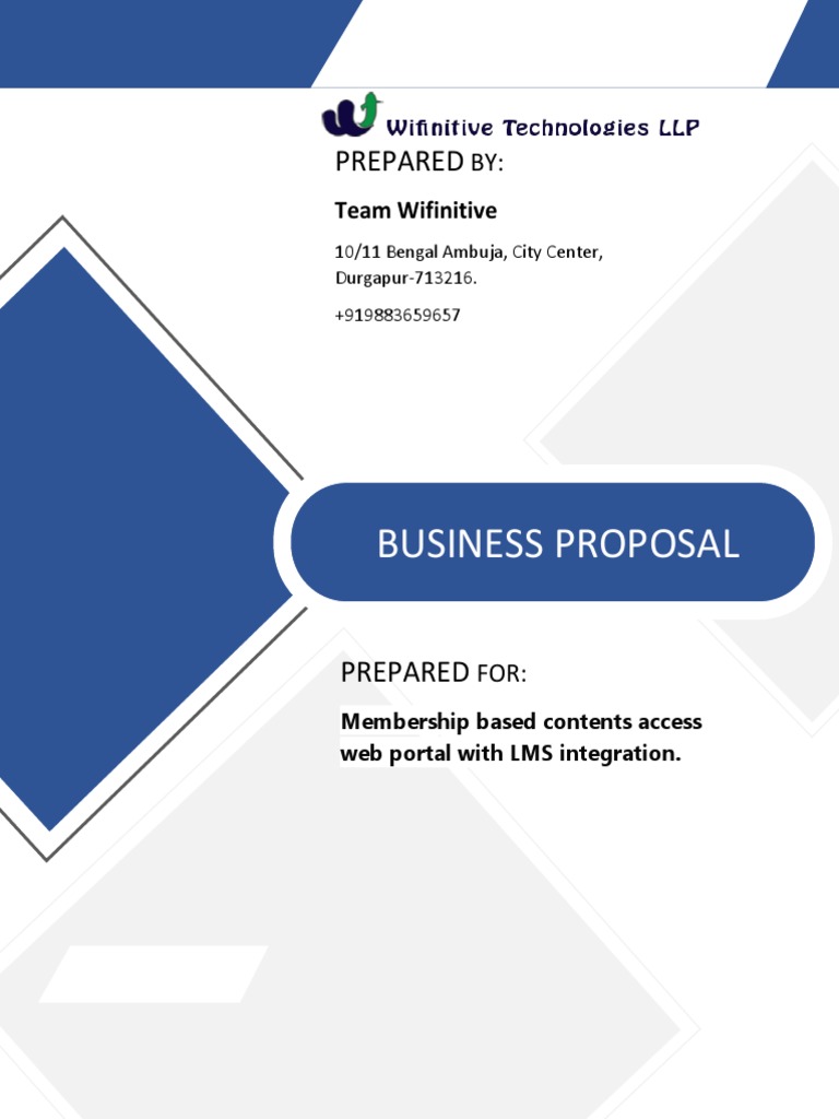 Proposal - Business Webportal | PDF | World Wide Web | Internet & Web